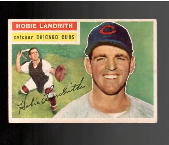 Hobie Landrith 1956 Topps Chicago Cubs Baseball Card #314 Gray Back | eBay