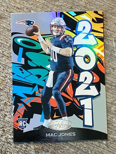 2021 Certified Mac Jones 2021 Graffiti Rookie Card RC #2021-20 Patriots ...
