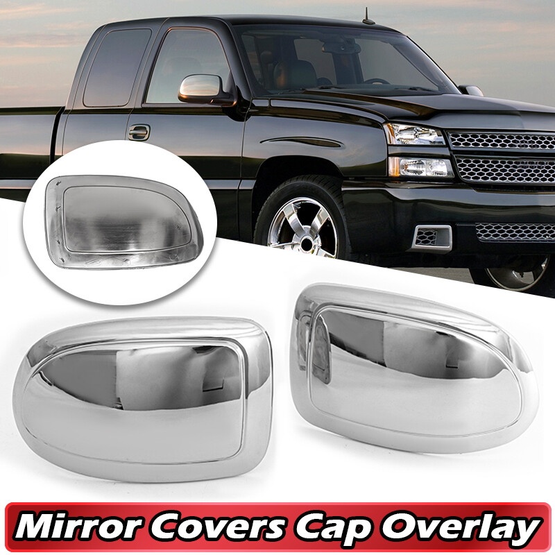 For 1999-2006 Chevy Silverado / GMC Sierra CHROME Side Mirror Cover ...