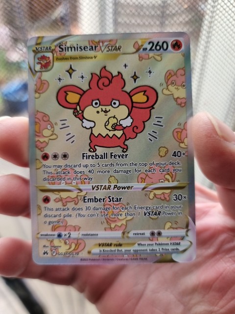 Pokémon TCG Simisear VSTAR Crown Zenith: Galarian Gallery GG37/GG70 ...