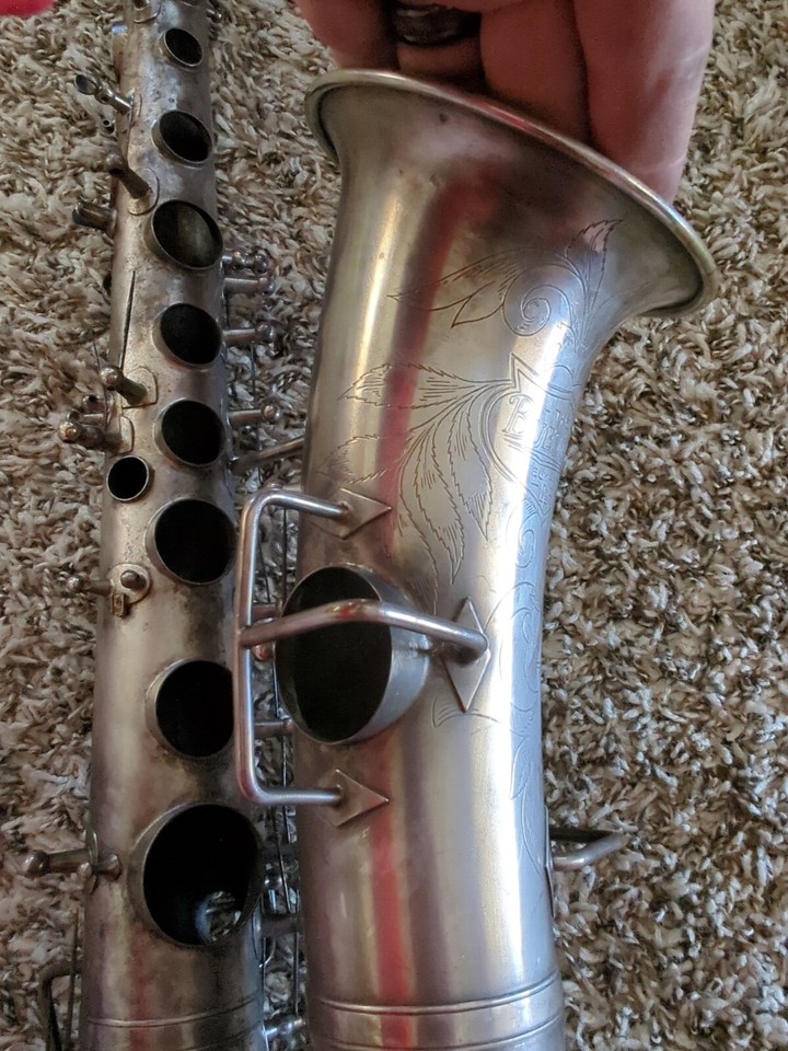 Buescher True Tone Alto Saxophone Body Only-No Keys SN:229325 Silver ...