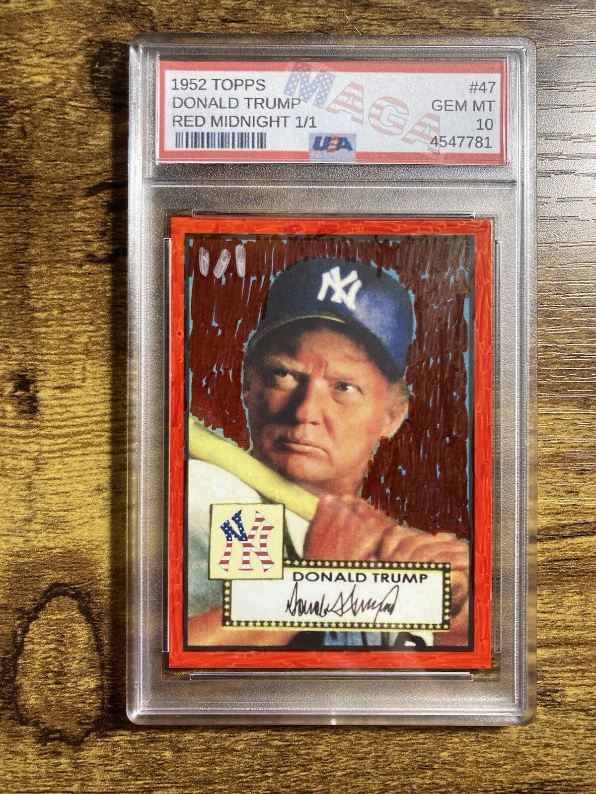 2024 Donald Trump 1952 Topps Custom USA 10 Not Psa Non Auto Red ...