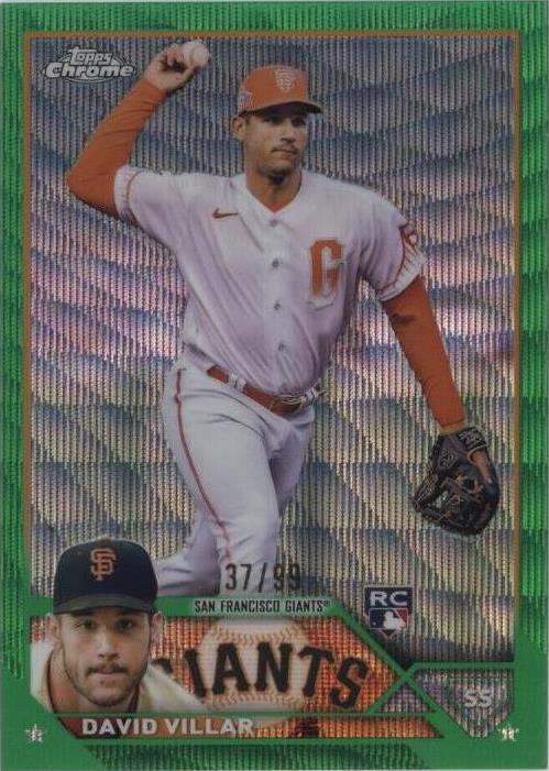 2023 Topps Chrome - David Villar #117 Green Wave Refractor /99 (RC) for ...