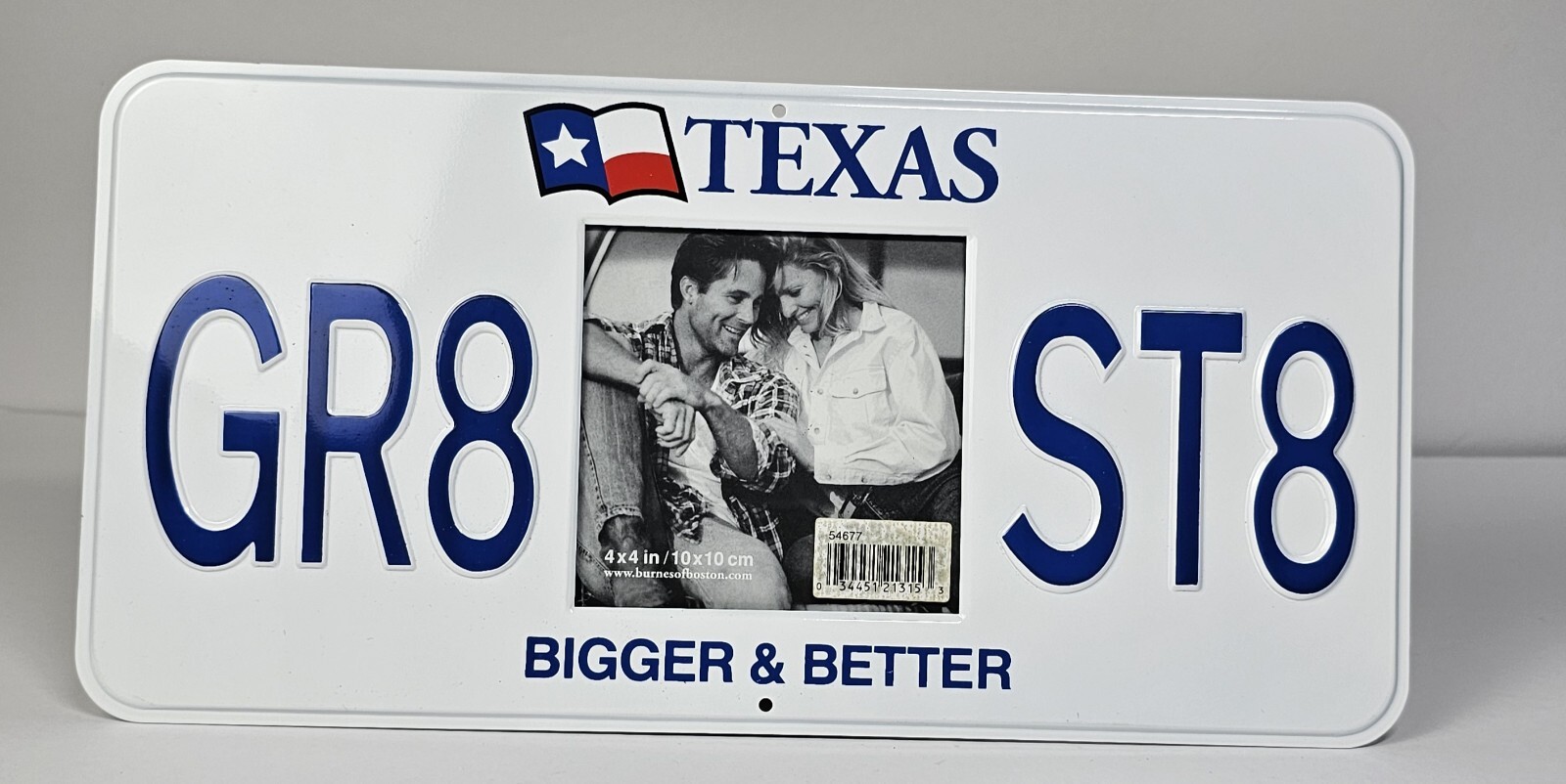 Vintage Great State of Texas License Plate Picture Frame Texan | eBay