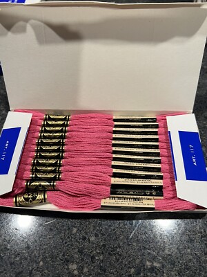 DMC Mouline Special Thread #602 - Box Of 12 Skeins - Bulk Lot - 8 Metres Each | eBay