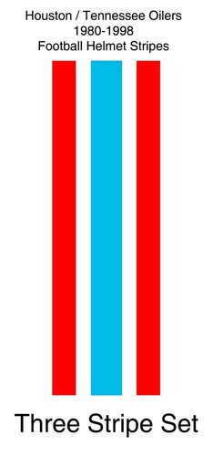 FS Houston / Tennessee Oilers 1980-1998 TB Football Helmet Stripes ...