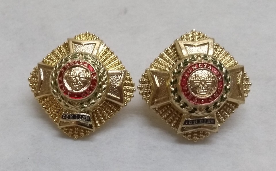 PWWR Rank Insignia British Army Eversleigh Star 7/8" "Ich Dien" FAULTY ...