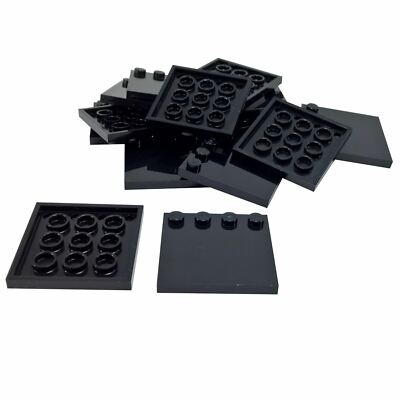 15 NEW LEGO Tile, Modified 4 x 4 with Studs on Edge black | eBay