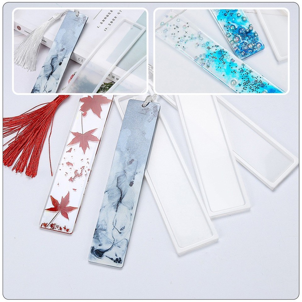 Pcs Blank Bookmark DIY Mold Rectangular Bookmark Maker Silicone ...