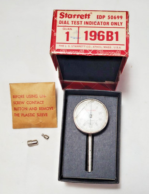 Starrett Dial Test Indicator 196B1 - Extra Tips 635665220137| eBay