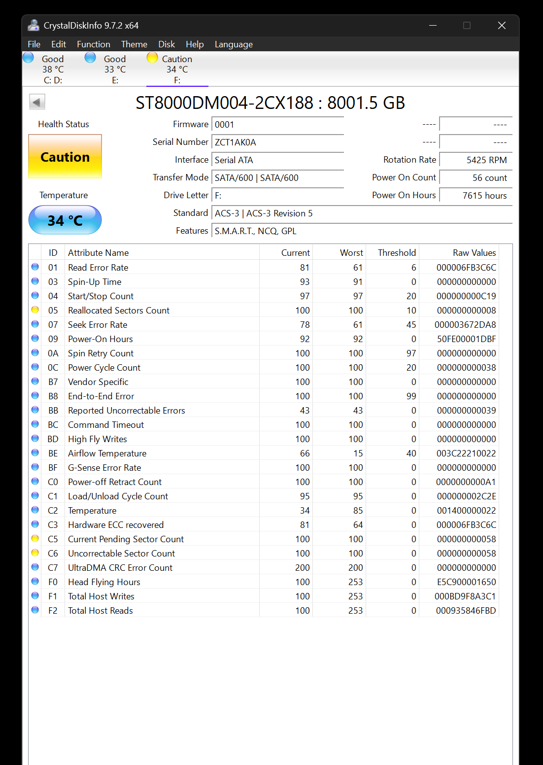 Seagate Exos 8TB 7E8 3.5" SATA 6Gb/s 7.2K 256MB Hard Drive HDD **READ ...