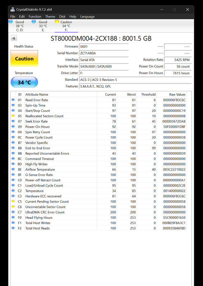 Seagate Exos 8TB 7E8 3.5" SATA 6Gb/s 7.2K 256MB Hard Drive HDD **READ ...