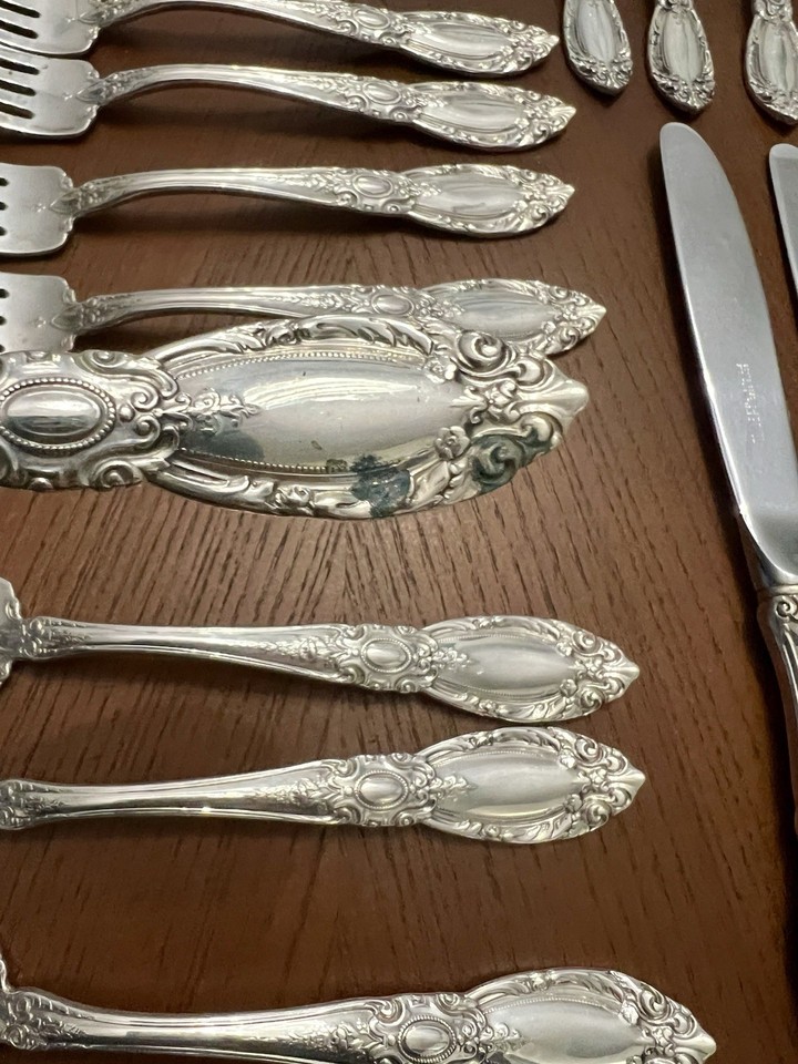 King Richard by Towle Sterling Silver Flatware Set For 8 Minus 1 Knife ...