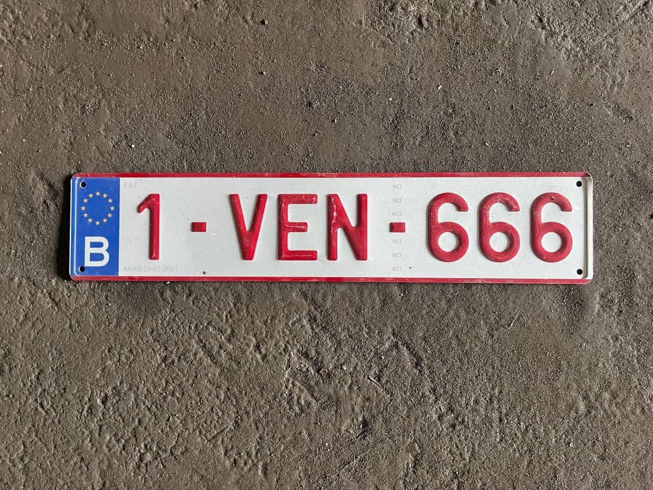 Belgium License Plate 666 nummernschild | eBay