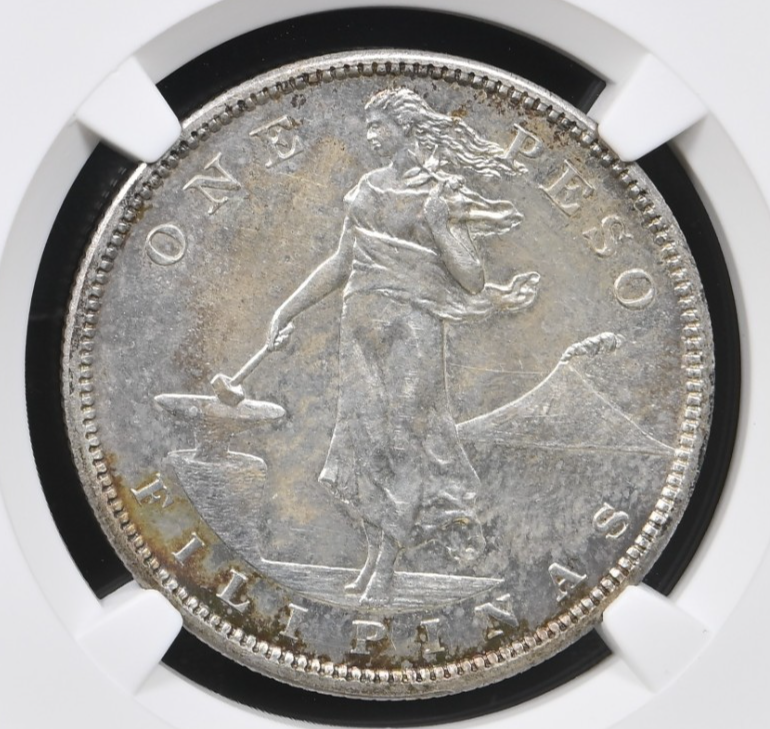 1908 U.S. Philippines One Peso NGC Proof 63 BEAUTIFUL COIN 500 MINTED ...