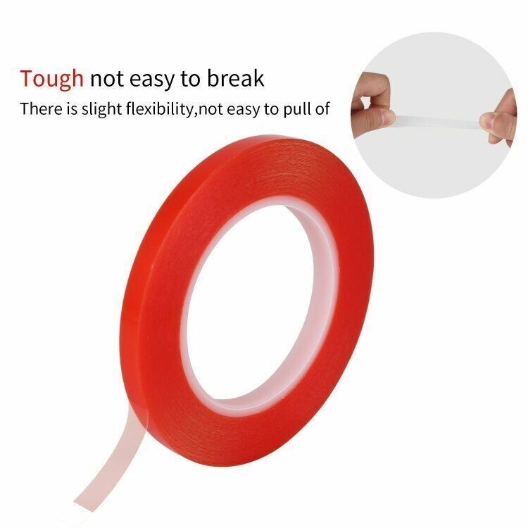 5mm / 10mm RED Double Sided Super Sticky Heavy Duty Multi-Purpose ...