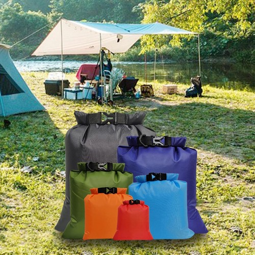 6Pcs Waterproof Dry Bag Set Collapsible Dry Sacks Kayaking Outdoor ...