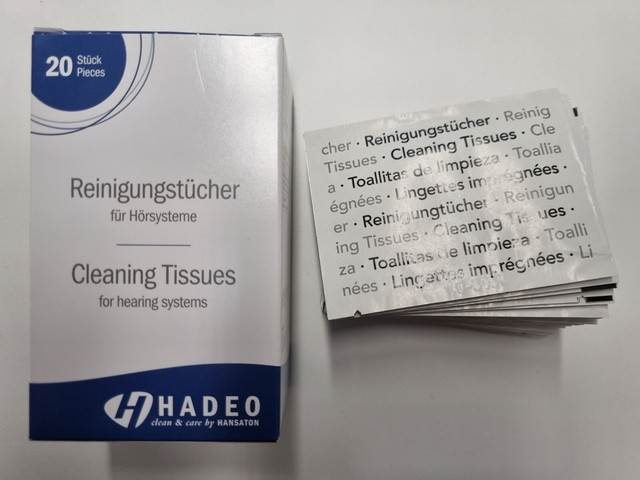 Hansaton HADEO Reinigungs - Tücher geeignet für alle Hörgeräte online ...