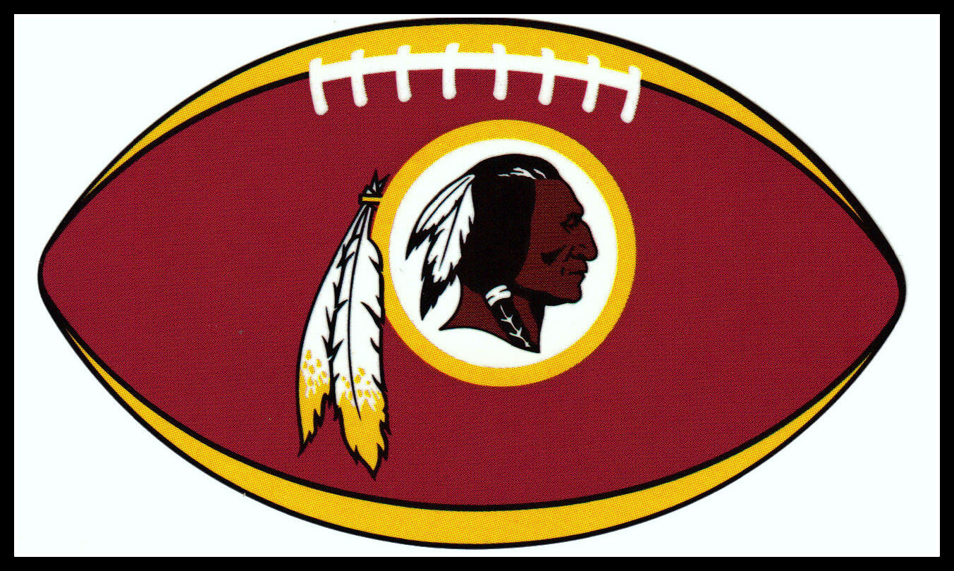 WASHINGTON REDSKINS OVAL FOOTBALL NFL DECAL STICKER TEAM LOGO~BOGO 25% ...