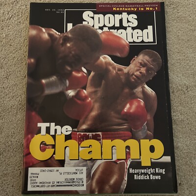 November 23 1992 Riddick Bowe Evander Holyfield Boxing Sports ...
