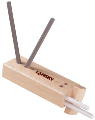Lansky Turn-Box Knife Sharpener Wood Base Pre-Set Angles Alumina ...