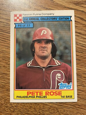 Pete Rose 1984 Topps #4 of 33 1st Annual Collector's Edition | eBay