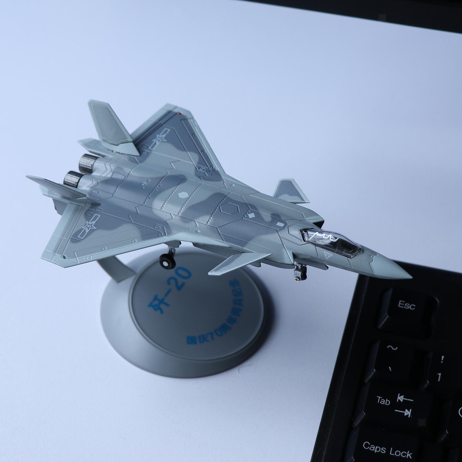 1:144th Scale Metal Airplane J20 Aircraft Alloy ABS Fighter Plane Model ...