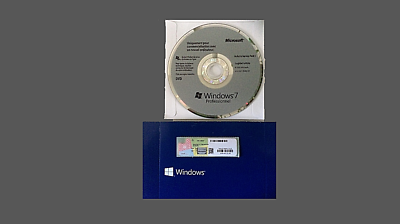 Microsoft windows 7 pro sp1 dvd + certificate of authenticity sticker ...