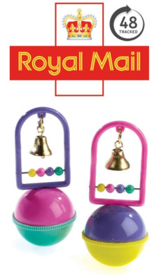 *Budgie Kelly Bell Weeble Wobble Bead Caged Bird Interactive Toy | eBay