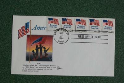 Flag Presorted First Class 23c Stamp PNC5 FDC Gill Craft Cachet Sc#2605 ...
