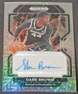Gabe Brown 2022-23 Panini Prizm Draft Autograph Rookie Mojo (4/25) MSU ...