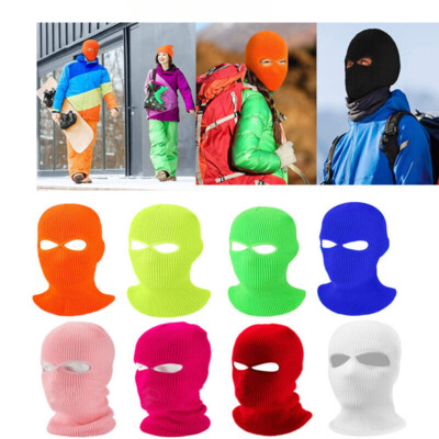 2 Hole Full Face Ski Mask Winter Cap Balaclava Hood Beanie Warm ...