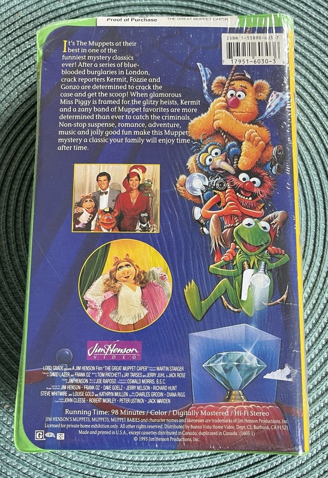 BRAND NEW The GREAT MUPPET CAPER (VHS, 1993) Factory Sealed - Jim ...