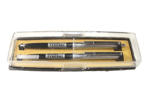 Vintage Papermate Pen & Mechanical Pencil Set Advertising Home Federal ...