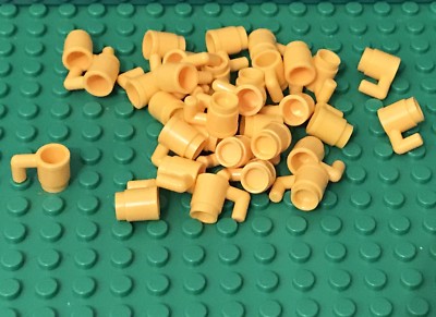 Lego 25 Pieces Bulk Yellow Mug City / Friends Foods Drink Cups Utensil ...