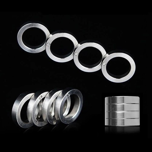 Stainless Steel Outdoor Rotatable Folding Ring Finger Ring- | eBay