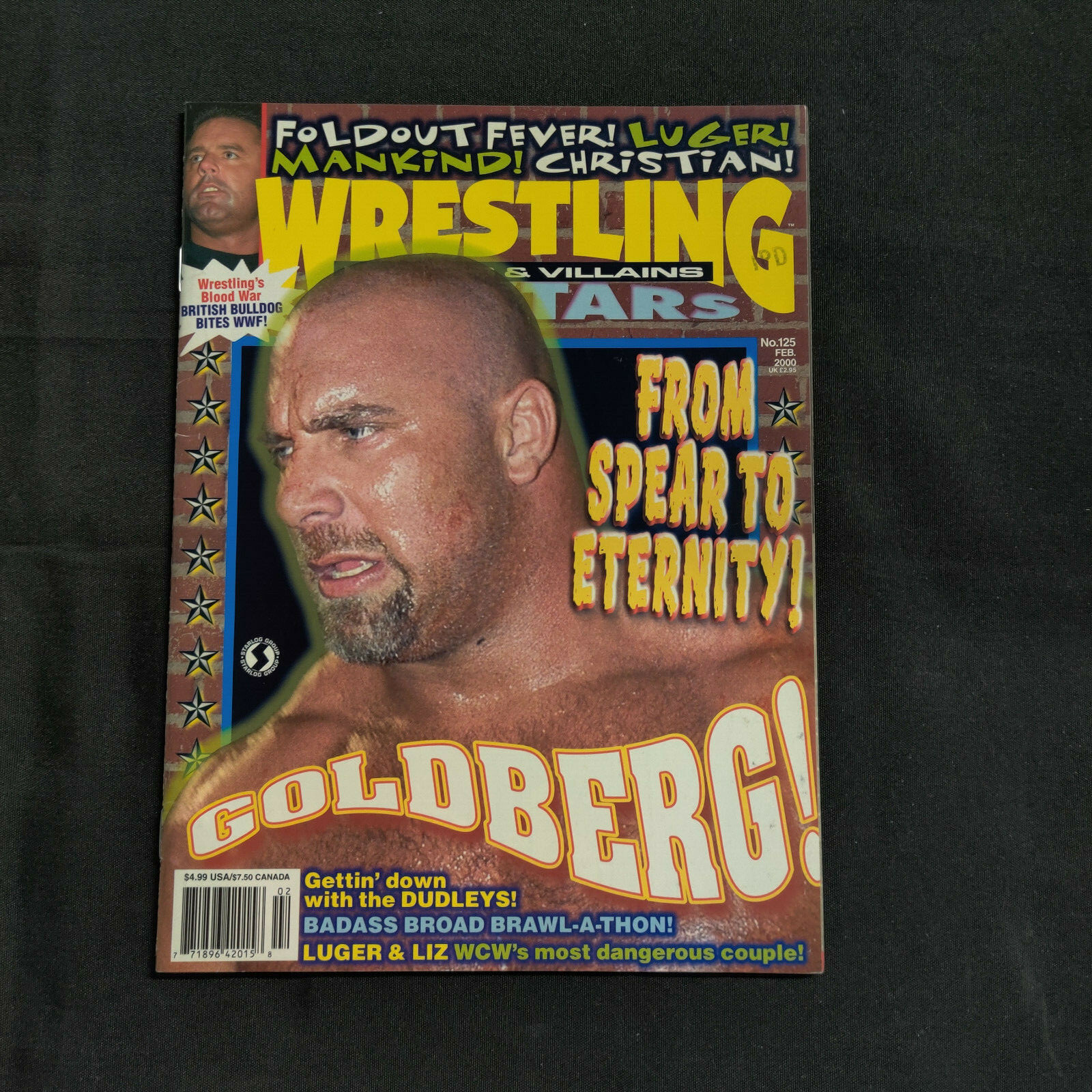 WRESTLING ALL STARS MAGAZINE #125- FEBRUARY 2000 - GOLDBERG COVER ...