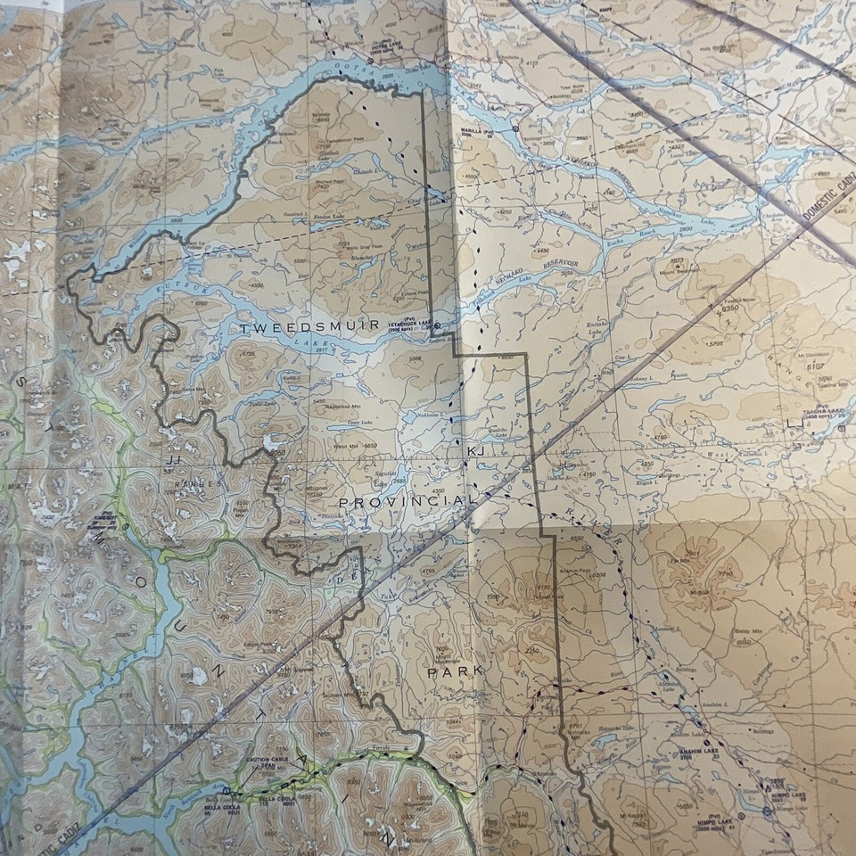 Ocean Falls Ootsa Lake Canada 1984 Aeronautical Information Topo Map ...