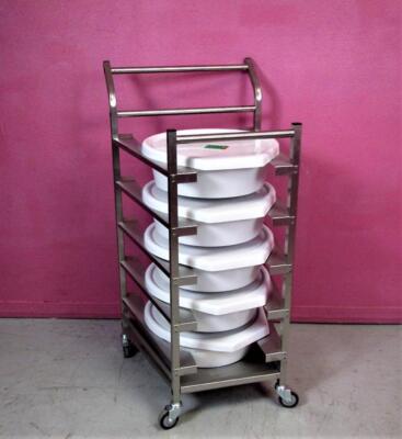 Healthmark SST Flexible Endoscope Transport Cart Trolley w/ 5 Soaker ...