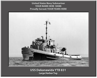USS Dekanawida YTB 831 Personalized Canvas Ship Photo Print Navy ...
