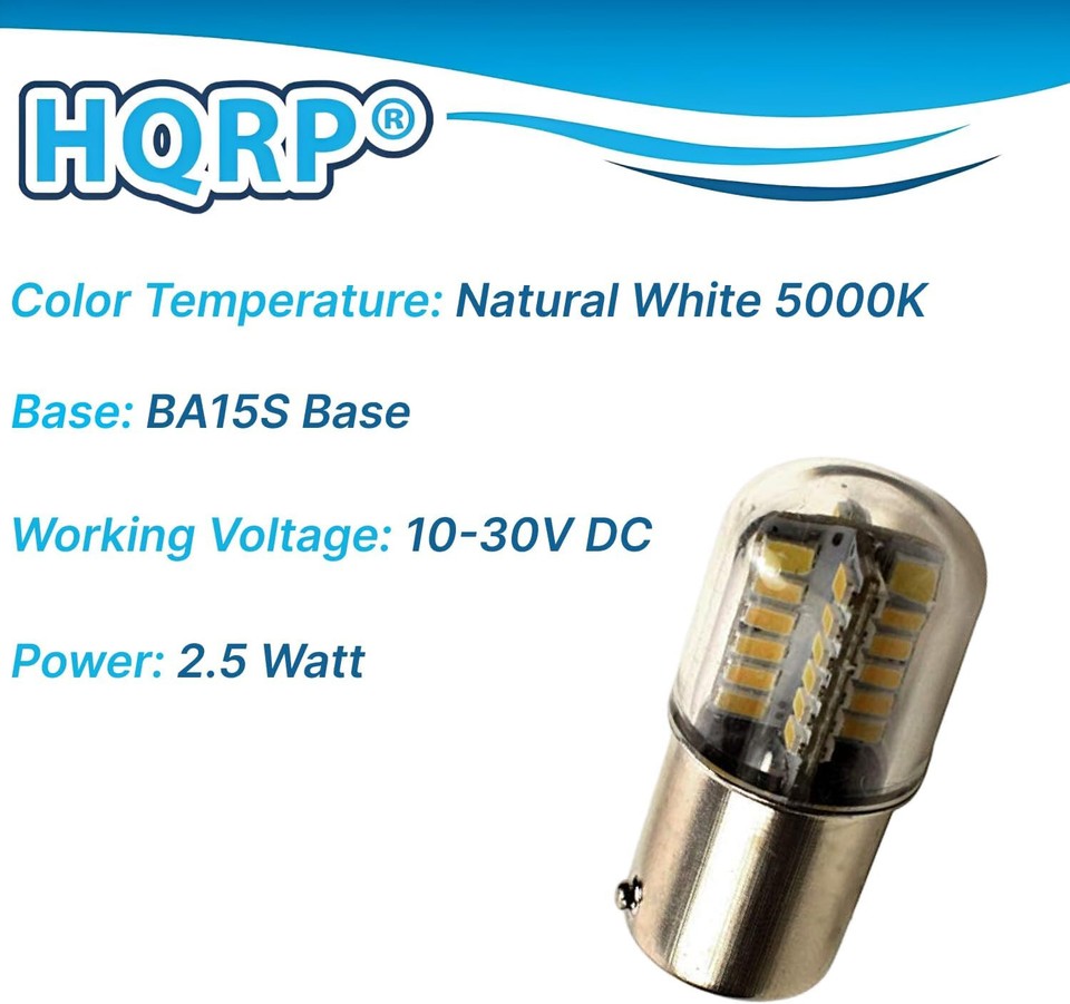 10-Pack HQRP 1210 1156 1141 1056 BA15S 48-SMD Car RV Camper Light LED ...