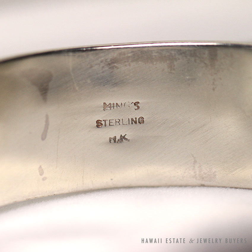 MING'S HAWAII * VERY RARE * ZODIAC STERLING SILVER HINGED BANGLE ...