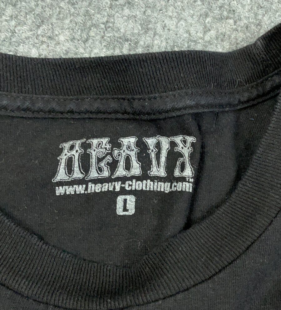 Heavy Clothing Wolf Skull Demonic Print Black T-Shirt… - Gem