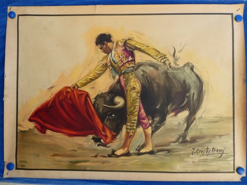 JOLIE Nice RARE ! AFFICHE 1963 Poster - ORTEGA 280 - TAUROMACHIE ...