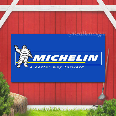 Michelin Tires Banner Flag Big Racing Tire Shop Auto Car Mechanic | eBay