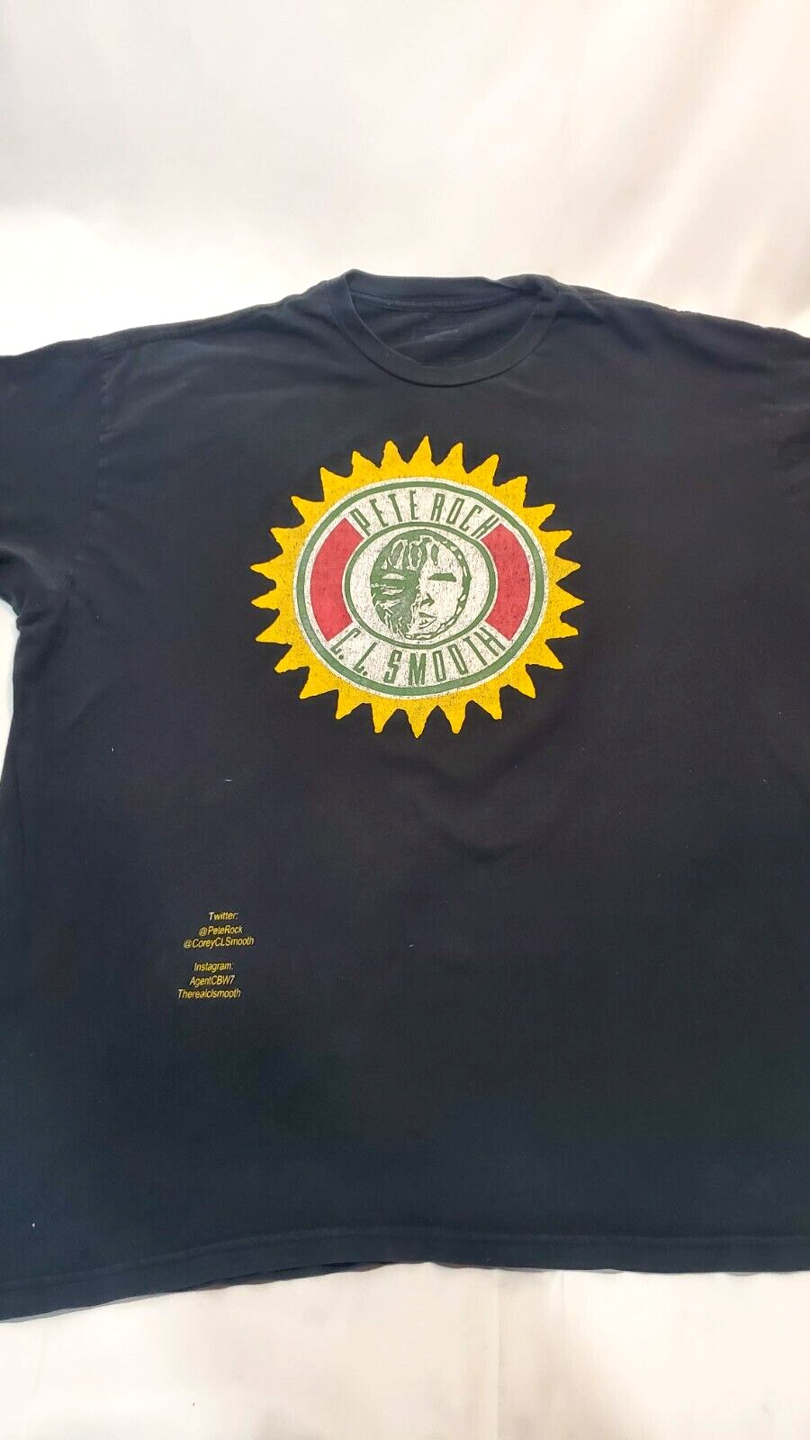 pete rock cl smooth shirt 90s hip hop wear black heis… - Gem