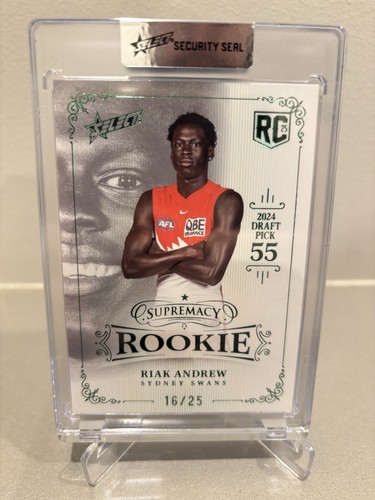 Select Supremacy Rookie 2025 Riak Andrew Platinum Green Sydney Swans ...