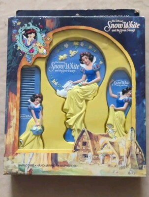 Vintage 1993 Disney Snow White & the Seven Dwarfs Mirror Brush & Comb ...