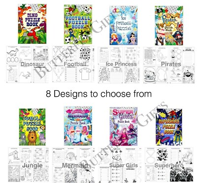 Boys Girls Puzzle Activity Colouring Books A6 Kid Loot Party Bag ...
