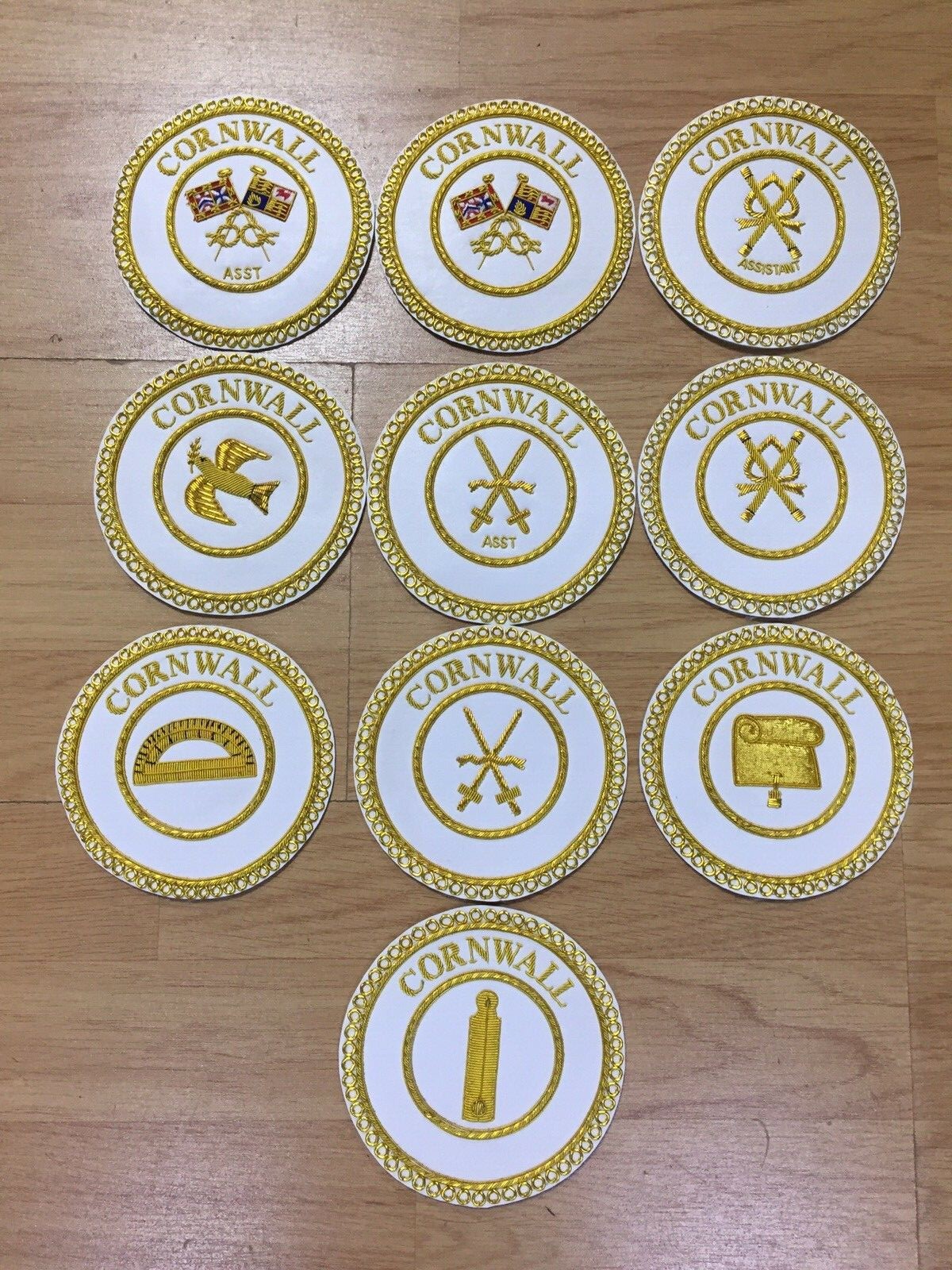 Masonic Cornish Provincial Craft Apron Badges | eBay